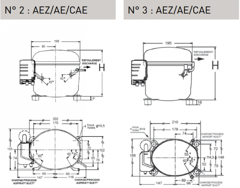 Hermetic compressor Tecumseh CAE 4448Y | DTN Group - Frig bun! | DTN ...