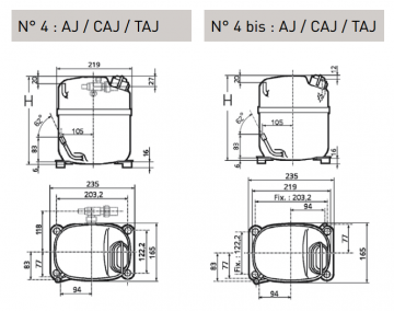 Tecumseh refrigeration compressor CAJ 4492Y | DTN Group - Great cold ...