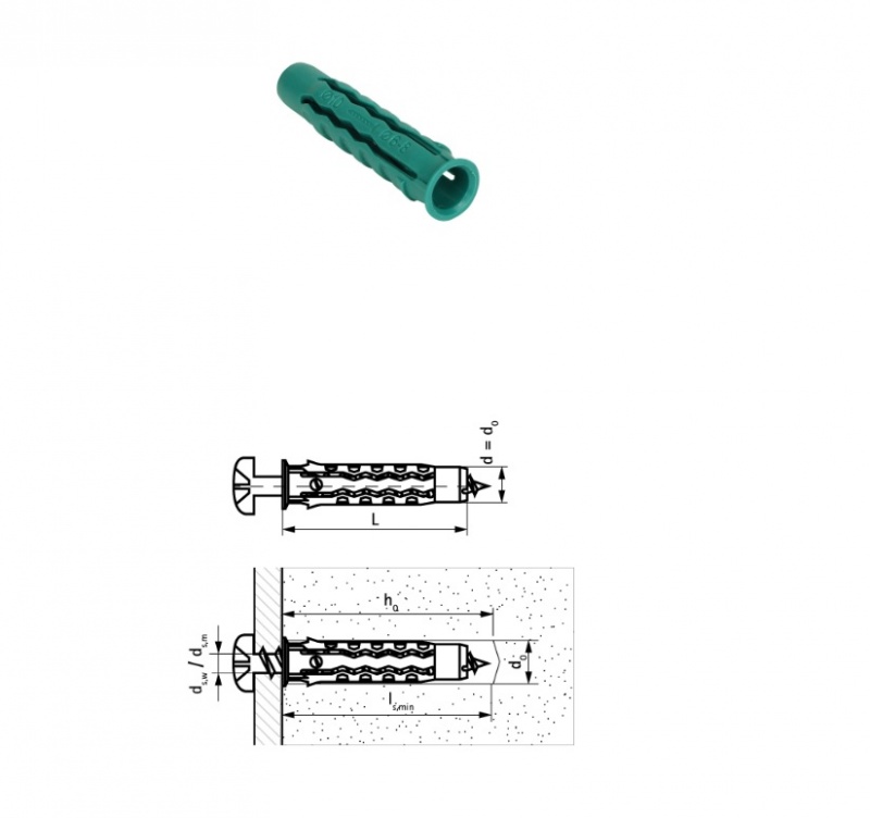 Set dibluri plastic WUP UNI plug 40 x 8 mm | DTN Group | DTN Group ...