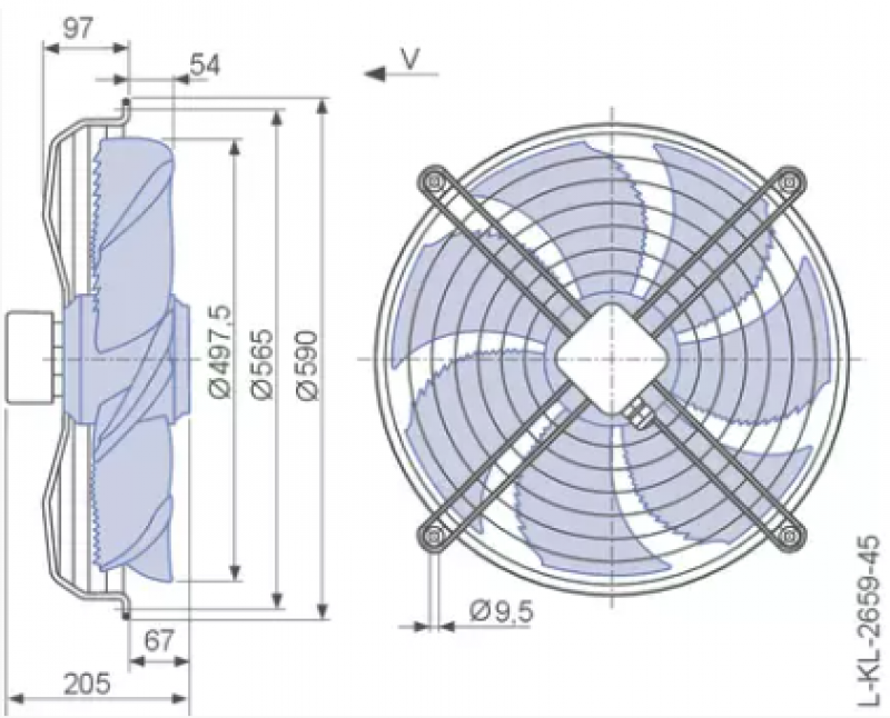 Ziehl Abegg axial fan FN050-6EK.4F.V7P3 (500 mm) DTN | DTN Group ...