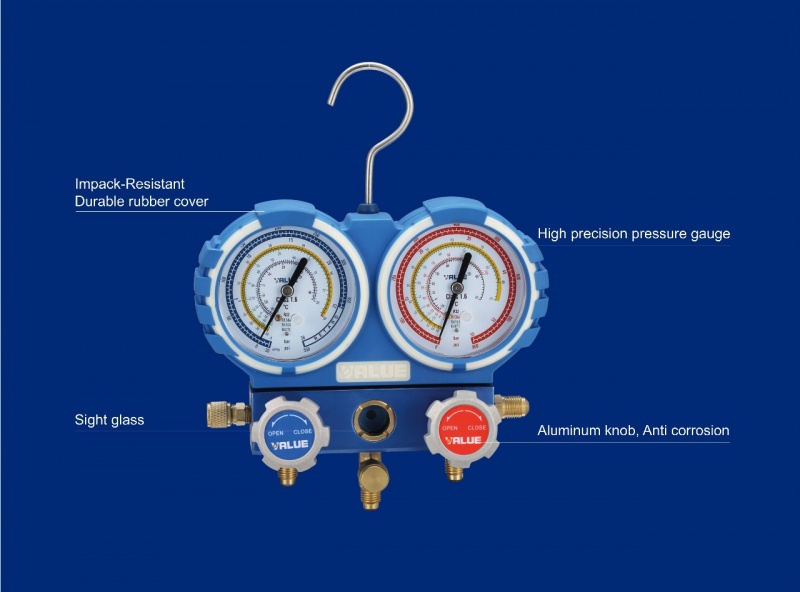 Value VMG-2-R32-B-03 gauge set👌R32, R407C, R134a, R410A👌 | DTN Group ...